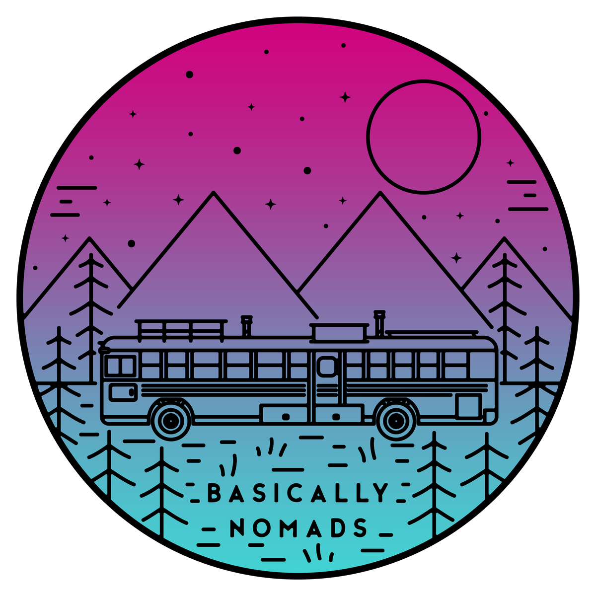 Retro Nomad Sticker – Basically Nomads